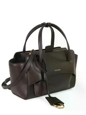 HIDESINS Small Flap Logo-lettering Tote Bag - Brown