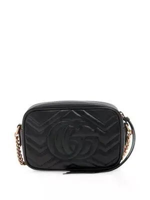 Gucci Gg Marmont Matelassé Leather Crossbody Bag - Black