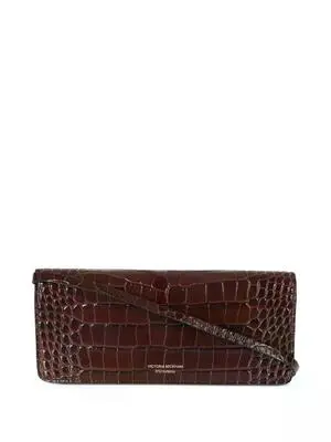 Victoria Beckham Dorian Crocodile-effect Leather Shoulder Bag