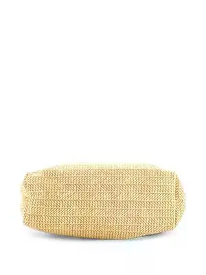 Gucci Logo Plaque Convertible Raffia Tote Bag