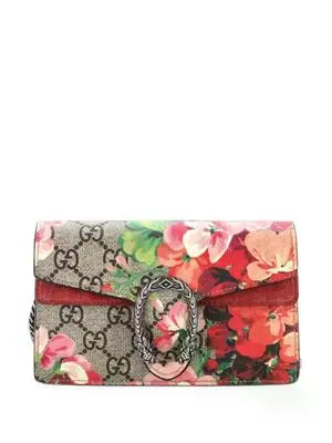Gucci Dionysus Bag Blooms Print Gg Coated Canvas Super Mini Cross Body Bag - Multicolour