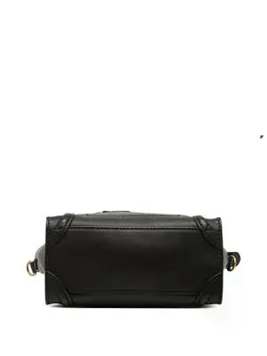 Celine Nano Smooth Calfskin Luggage Tote Satchel - Black