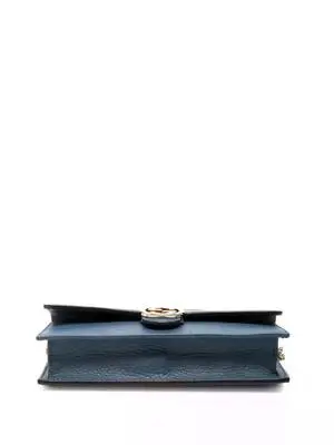 Gucci 2016-2026 Dollar Calfskin Interlocking G Wallet On Chain Crossbody Bag - Blue