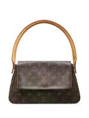 LOUIS VUITTON 2002 Monogram Mini Looping Shoulder Bag - Brown