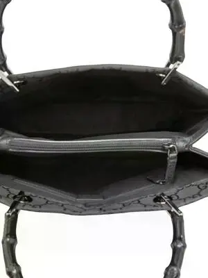 Gucci Gg Nylon Bamboo Handbag