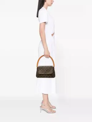 LOUIS VUITTON 2001 Monogram Mini Looping Shoulder Bag - Brown