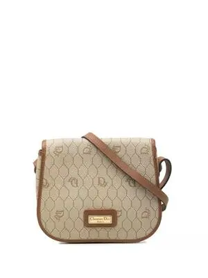 Dior 20th Century Honeycomb Coated Canvas Crossbody Bag - Neutrals