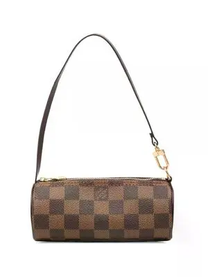 LOUIS VUITTON 1990-2010 Damier Ebene Papillon Pochette Handbag - Brown