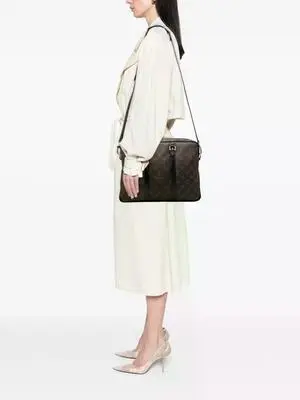 LOUIS VUITTON Monogram Macassar Porte Documents Voyage Business Bag