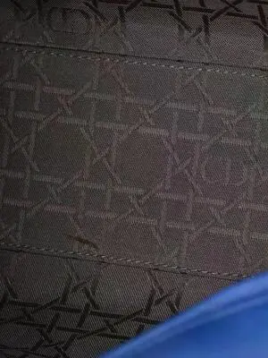 Dior Christian Dior Cannage Quilt Lambskin Satchel Bag Blue