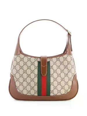 Gucci Jackie 1961 Gg Coated Canvas Small Hobo Bag - Brown