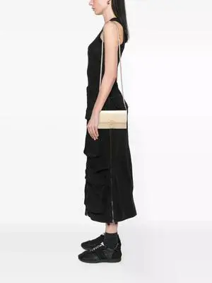 Gucci 2000-2015 Dollar Calfskin Interlocking G Wallet On Chain Crossbody Bag Brown