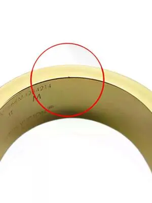 LOUIS VUITTON 2024 Gold Plated Enamel Nanogram Ring M Costume Ring