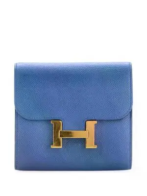 Hermès Constance Wallet Epsom Compact Small Wallets - Blue