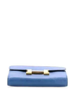 Hermès Constance Wallet Epsom Compact Small Wallets - Blue