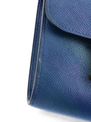 Hermès Constance Wallet Epsom Compact Small Wallets - Blue