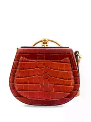 Chloé Nile Crocodile Embossed Leather Small Crossbody Bag