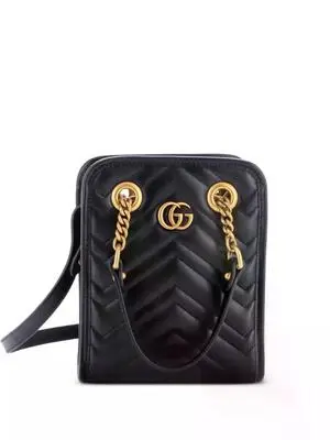 Gucci Gg Marmont Handle Matelasse Leather Mini Crossbody Bag
