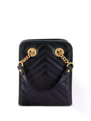 Gucci Gg Marmont Handle Matelasse Leather Mini Crossbody Bag