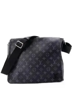 LOUIS VUITTON District Messenger Bag Monogram Eclipse Canvas Mm Crossbody Bag - Black
