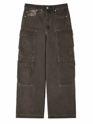 Rick Owens Cotton Denim Cargo Jeans