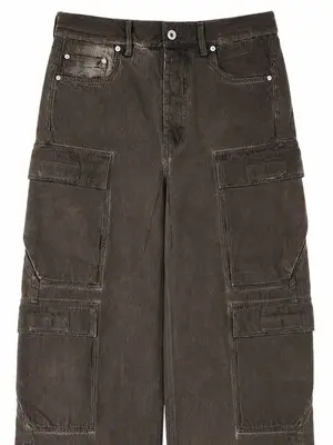Rick Owens Cotton Denim Cargo Jeans