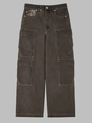 Rick Owens Cotton Denim Cargo Jeans