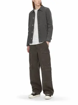 Rick Owens Cotton Denim Cargo Jeans