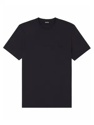 Zegna T-shirt Con Logo - Blue