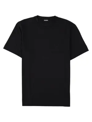 Zegna T-shirt Con Logo - Black