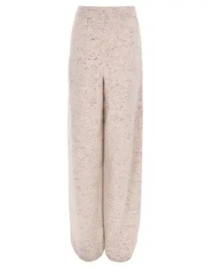 Fabiana Filippi Wool Blend Wide Leg Trousers - Beige