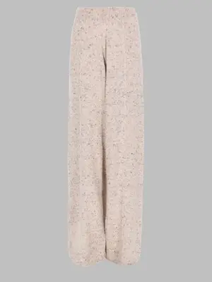 Fabiana Filippi Wool Blend Wide Leg Trousers - Beige