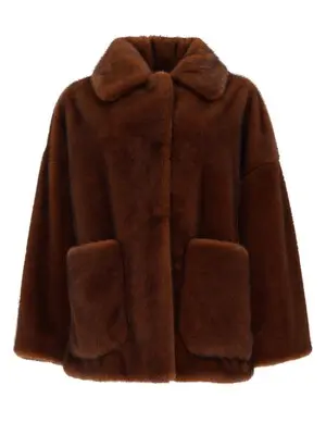 Herno Cappotto In Eco-pelliccia - Brown