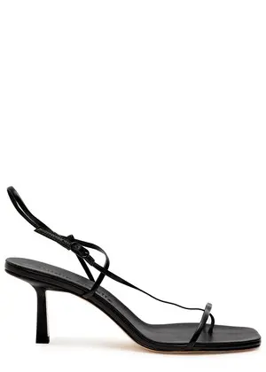 Studio Amelia Cross Front 70 Leather Sandals - Black