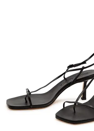 Studio Amelia Cross Front 70 Leather Sandals - Black