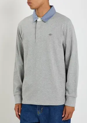 Gant Chambray-collar Cotton Rugby Shirt