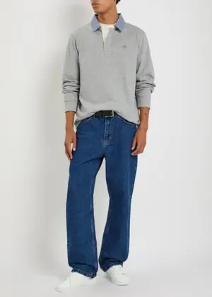 Gant Chambray-collar Cotton Rugby Shirt