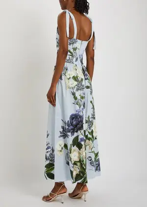 Alice + Olivia Rosalee Floral-print Wide-leg Jumpsuit