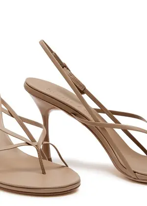 Studio Amelia Wishbone 90 Leather Sandals - Beige