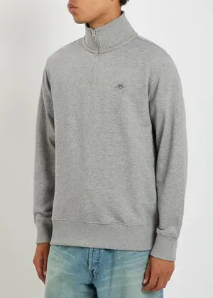 Gant Half-zip Cotton-blend Sweatshirt
