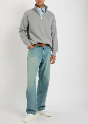Gant Half-zip Cotton-blend Sweatshirt