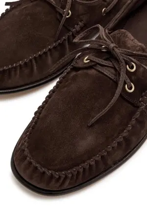 TOM FORD Theo Suede Boat Shoes