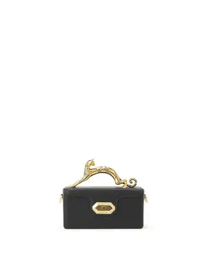 LANVIN Pencil Cat Nano Leather Bag - Black