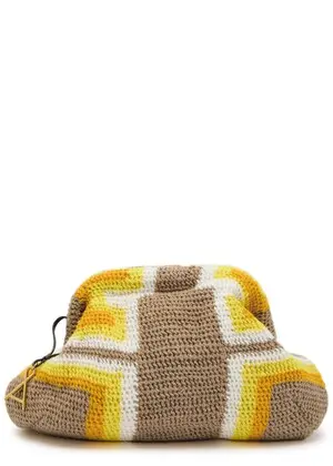 AMONG EQUALS Patterned Wool-blend Clutch
