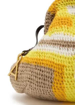 AMONG EQUALS Patterned Wool-blend Clutch