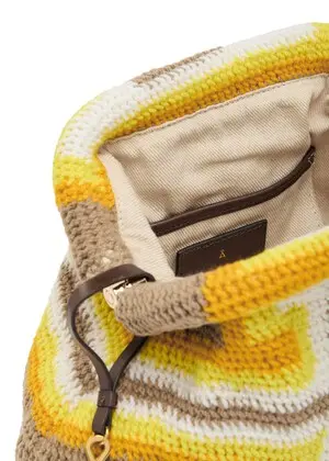 AMONG EQUALS Patterned Wool-blend Clutch