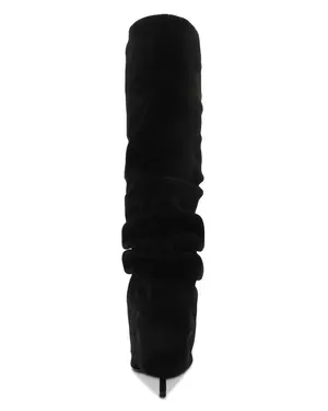 Schutz Mikki Up Cloak Suede Knee High Boots - Black