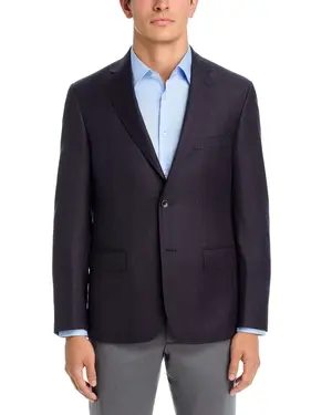 Bloomingdale'S Classic Plaid Wool Jacket