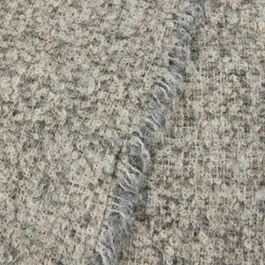 LANEROSSI Bogota Boucle Alpaca Throw Blanket - Grey Anthracite