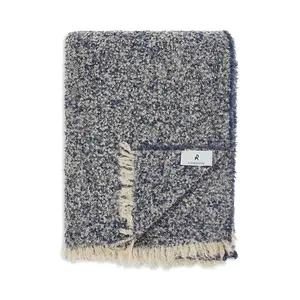 LANEROSSI Bogota Boucle Alpaca Throw Blanket - Navy Grey